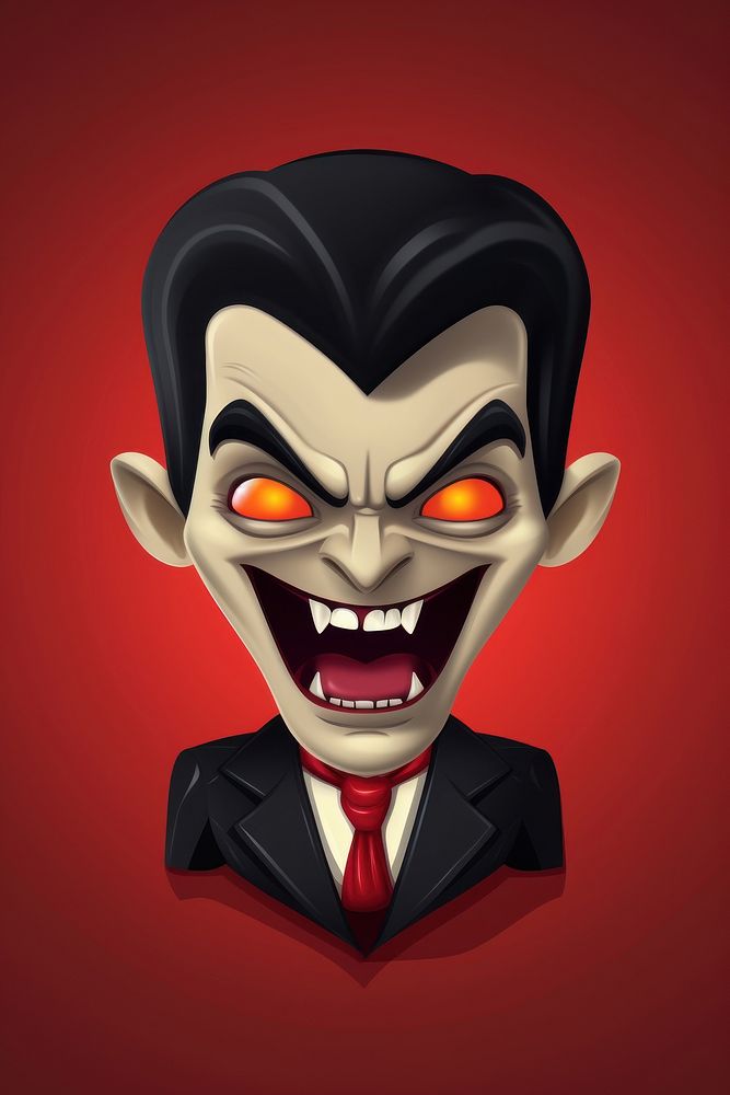 Vampire cartoon mask representation. | Free Photo Illustration - rawpixel