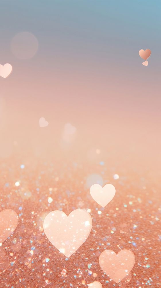 Glitter heart backgrounds sky celebration | Free Photo Illustration ...