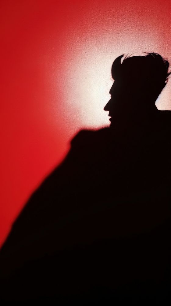 Red devil shadow backlighting silhouette | Free Photo - rawpixel