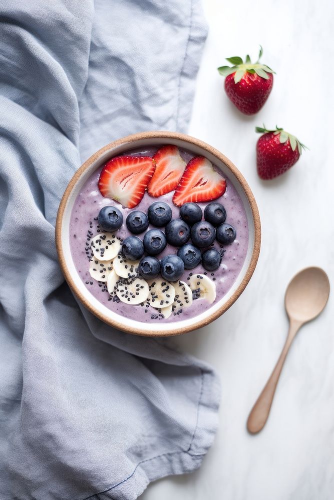 Acai bowl blueberry dessert fruit. | Premium Photo - rawpixel