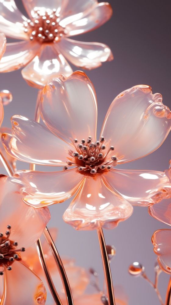 Chrome flowers blossom nature petal. | Premium Photo Illustration ...