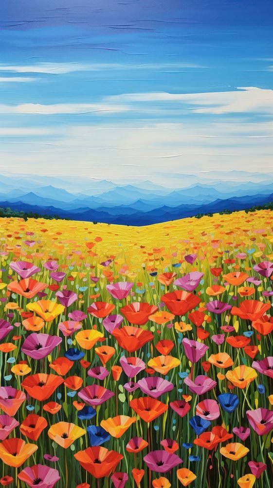 Flower field spring landscape grassland | Premium Photo Illustration ...