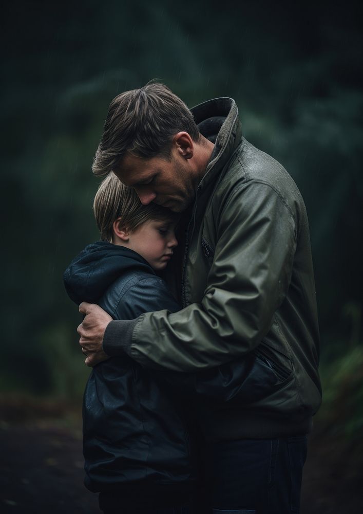 boy hugging his dad adult | Free Photo - rawpixel
