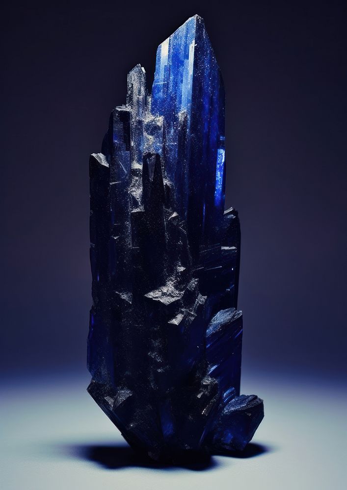 navy crystal gemstone mineral jewelry. | Premium Photo - rawpixel