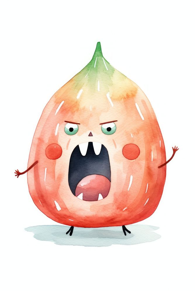 Angry onion screaming food anthropomorphic | Free Photo Illustration ...
