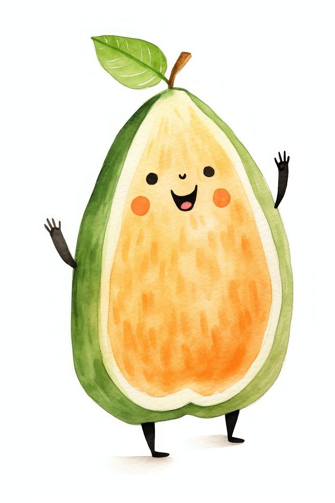 Cut half papaya dancing fruit | Free Photo Illustration - rawpixel