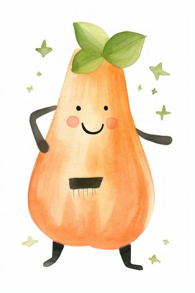 Cut half papaya dancing vegetable | Free Photo Illustration - rawpixel