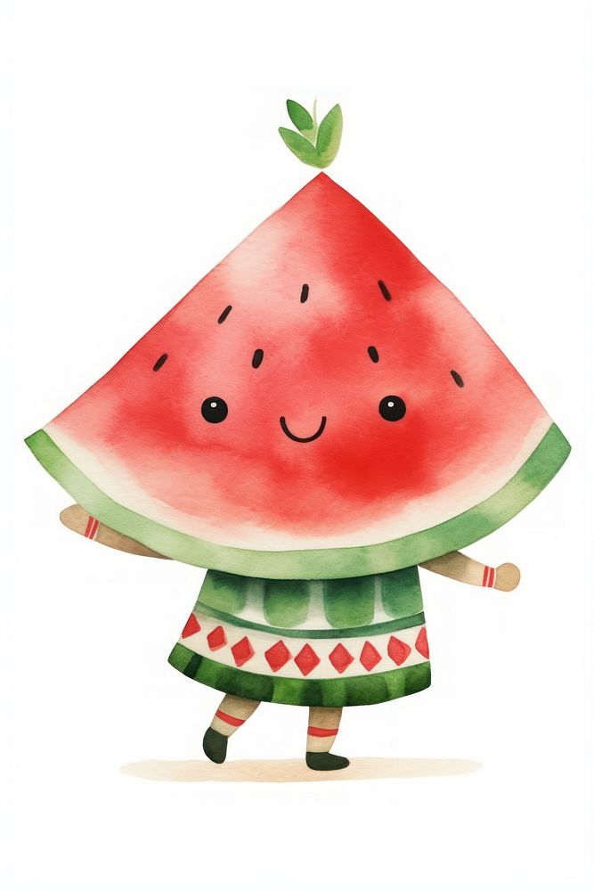 Sliced watermelon dancing fruit plant | Premium Photo Illustration ...