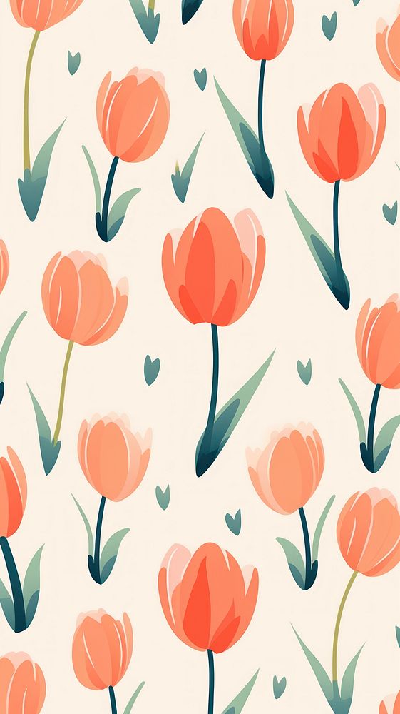 Tulip flower pattern backgrounds wallpaper. | Premium Photo ...