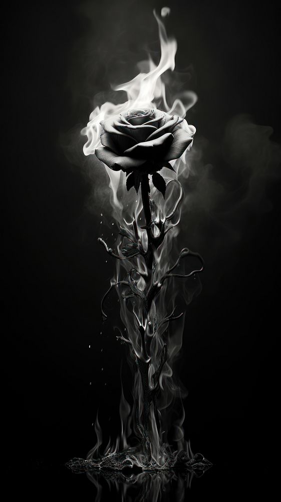 Black fire rose flower smoke | Premium Photo - rawpixel