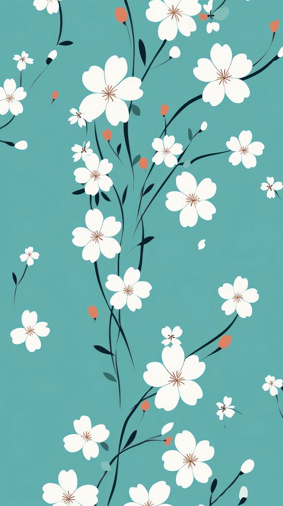 Flower pattern backgrounds wallpaper. AI | Free Photo Illustration ...