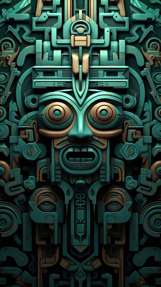 Aztec totem architecture backgrounds. AI | Free Photo Illustration ...