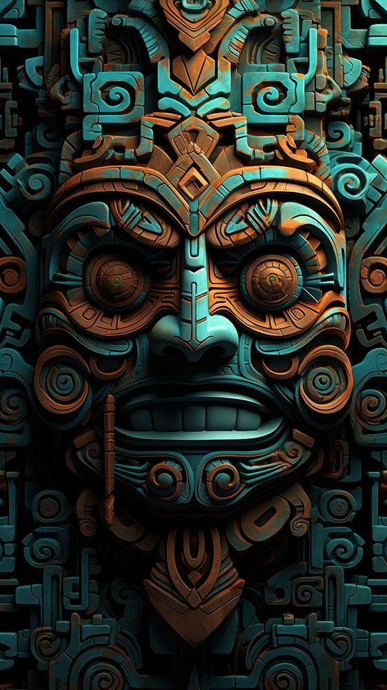 Aztec totem representation architecture. | Premium Photo Illustration ...