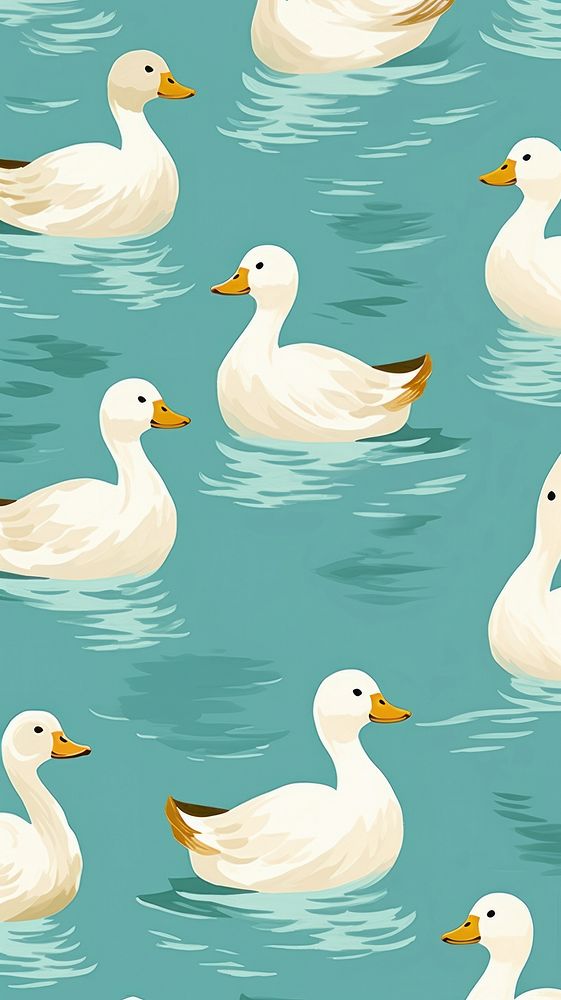 Ducks backgrounds pattern animal. AI | Free Photo Illustration - rawpixel
