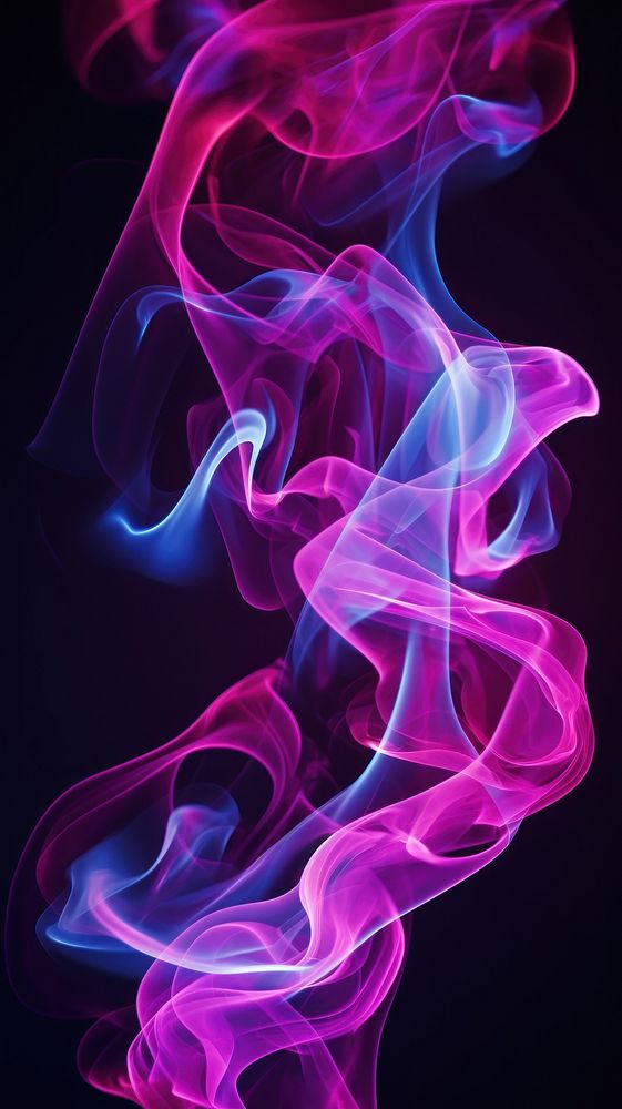 Neon smoke objects pattern purple | Premium Photo Illustration - rawpixel
