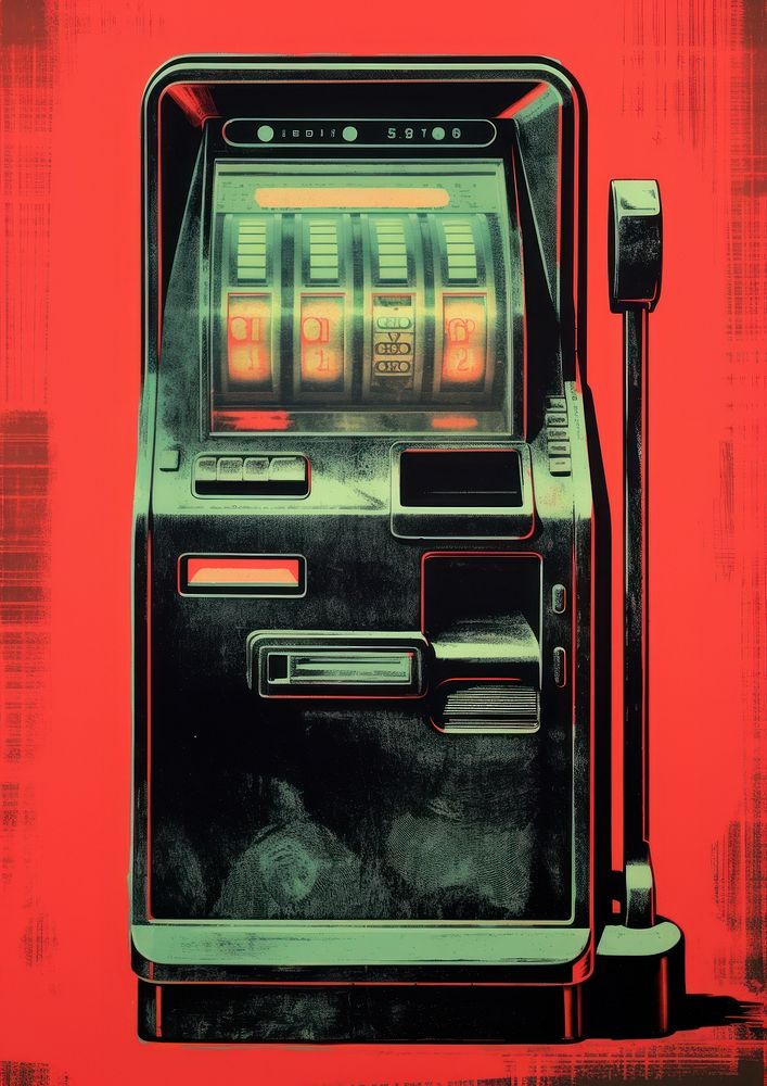 Silkscreen slot machine red technology | Free Photo Illustration - rawpixel
