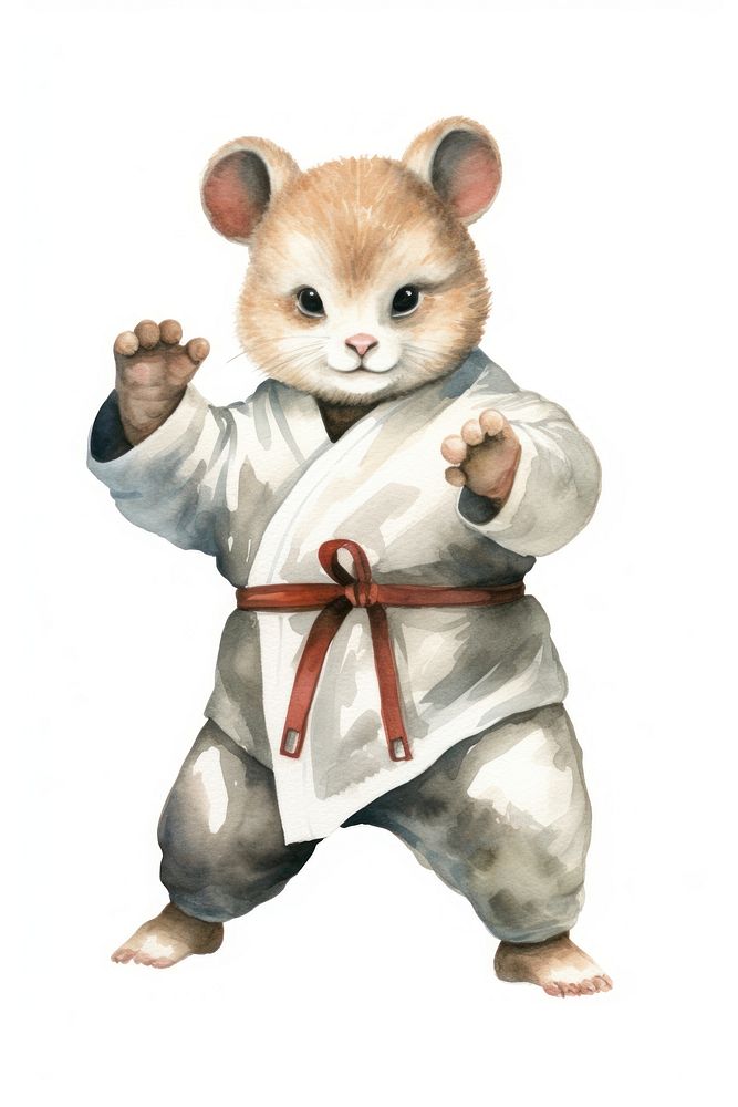Karate mouse cute white background. | Premium Photo Illustration - rawpixel