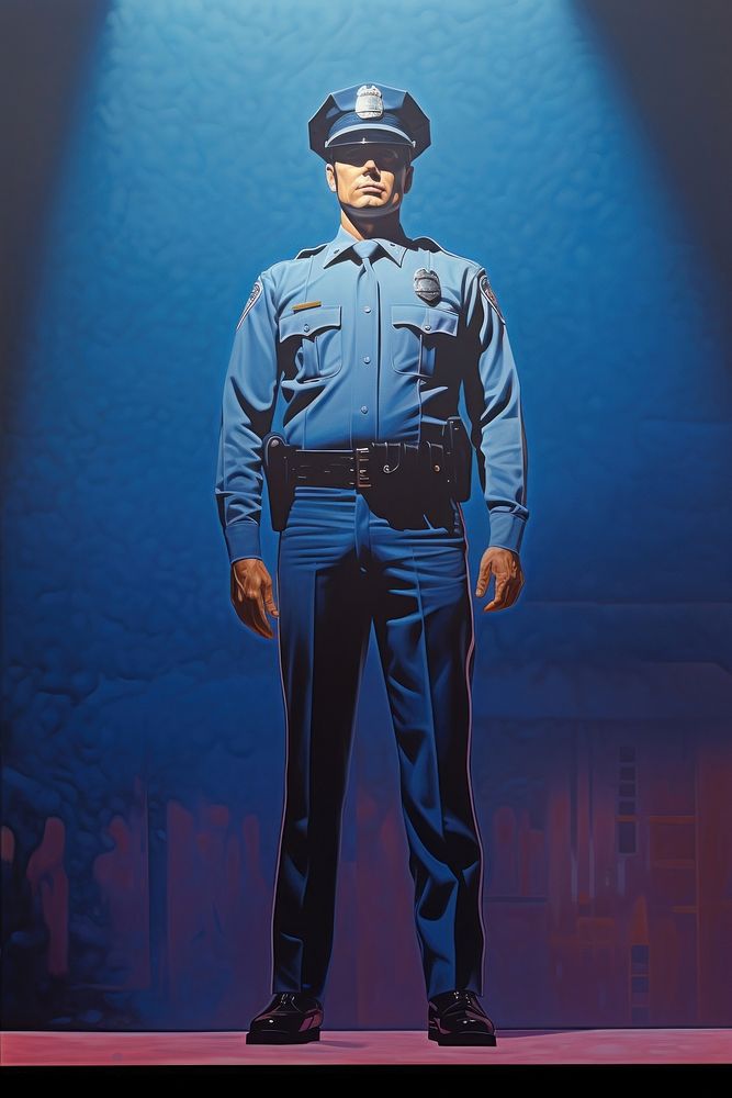 Police standing police adult architecture | Premium Photo Illustration ...