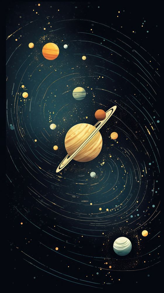 Beautiful solar system wallpaper astronomy | Premium Photo Illustration ...