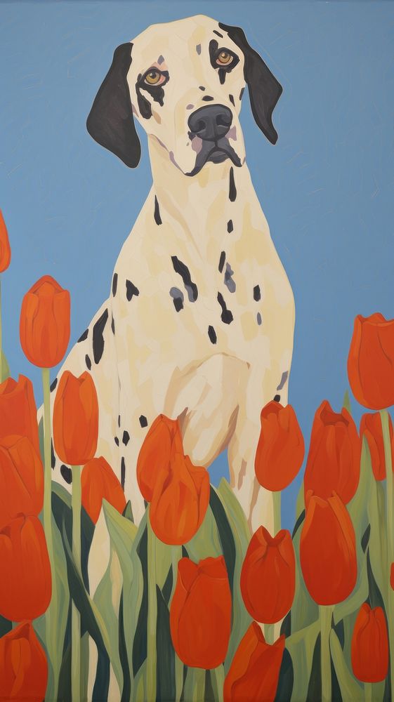 Beautiful dog wallpaper painting animal | Premium Photo Illustration ...