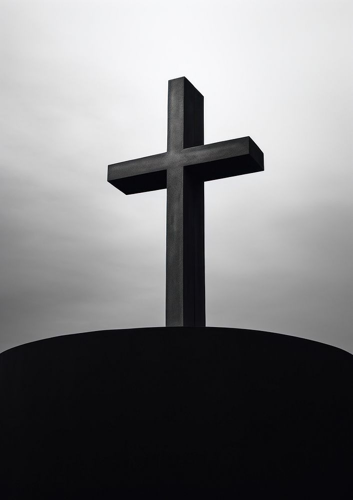 jesus cross symbol black white. | Premium Photo - rawpixel