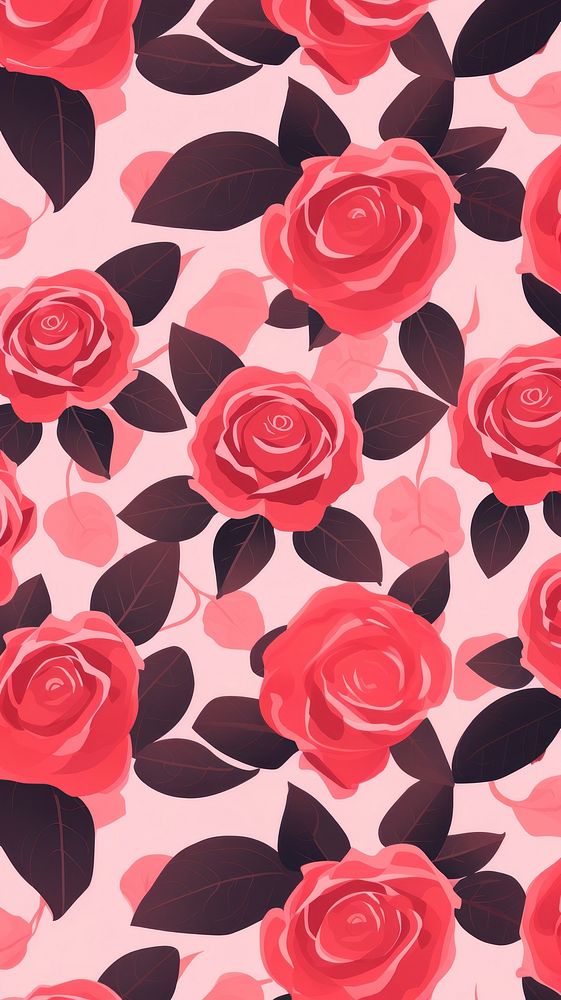 Rose pattern backgrounds flower. | Free Photo Illustration - rawpixel