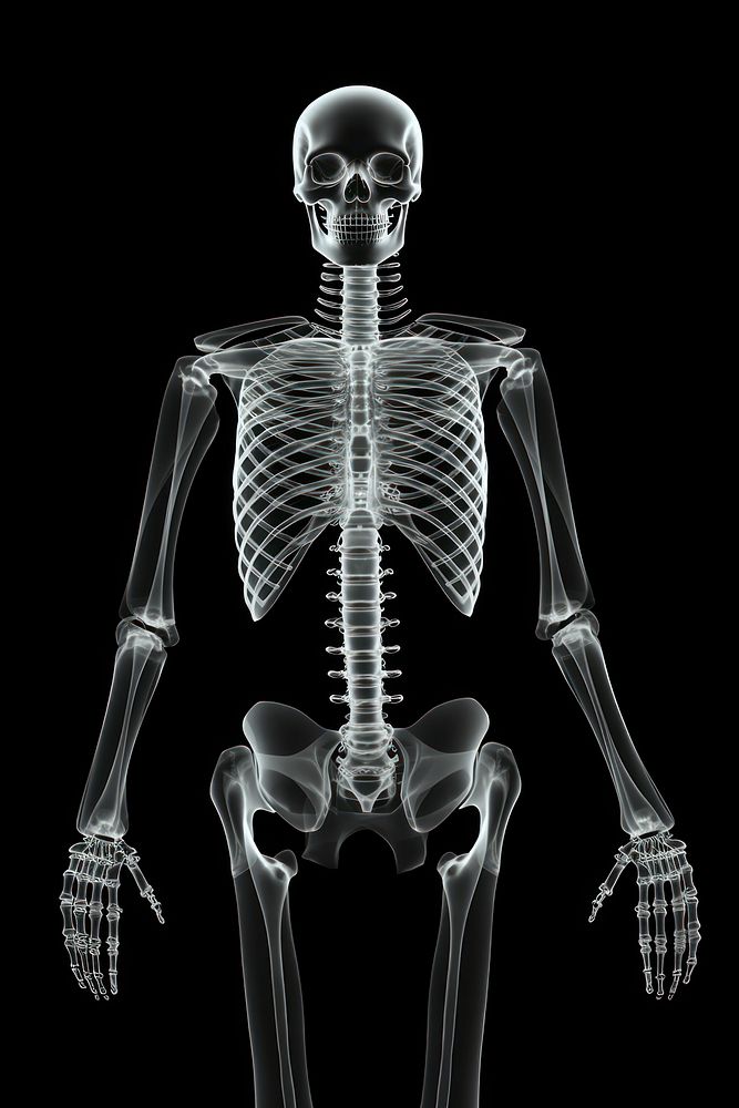 Human skeleton x-ray radiography monochrome. | Premium Photo - rawpixel