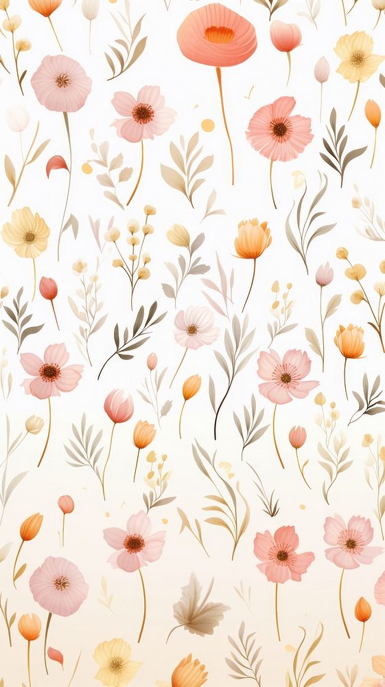 Flower pattern backgrounds plant. AI | Free Photo Illustration - rawpixel