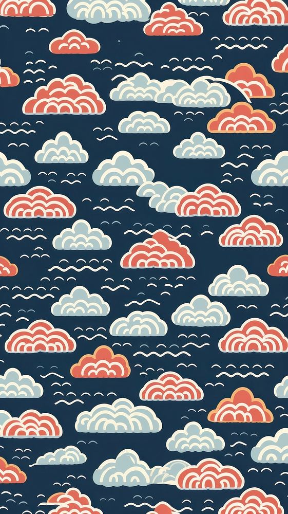 Geometric Cloud pattern backgrounds cloud. | Premium Photo Illustration ...