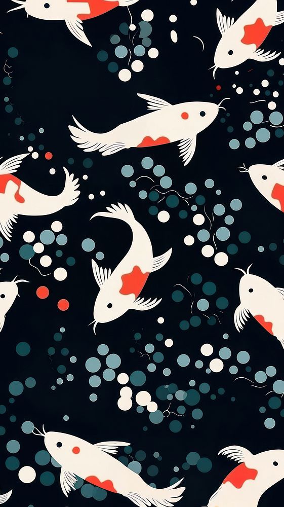 Koi fish pattern koi backgrounds | Free Photo Illustration - rawpixel