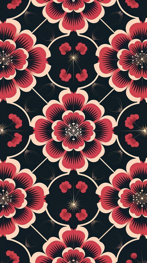 Peony pattern geometric backgrounds flower | Premium Photo Illustration ...