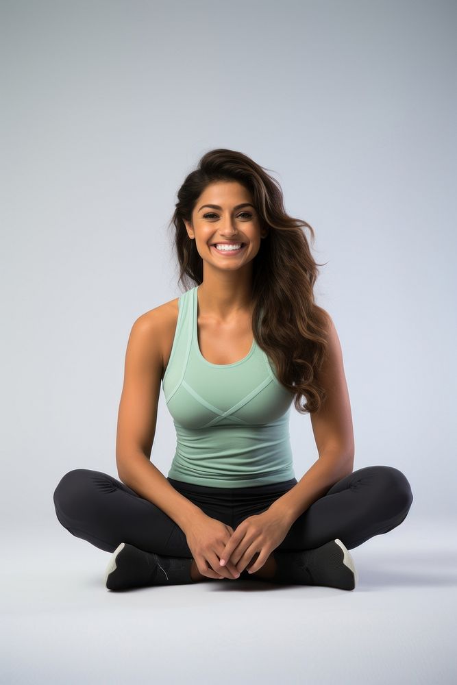 Beautiful sportswoman sitting portrait exercise. | Premium Photo - rawpixel