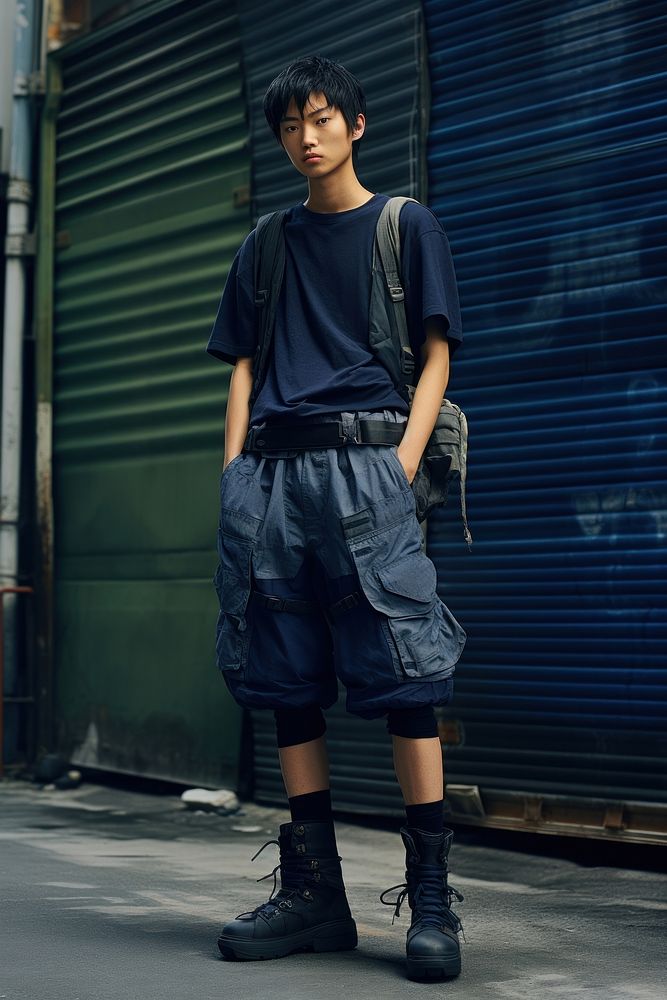 Standing shorts pants architecture. AI | Free Photo - rawpixel