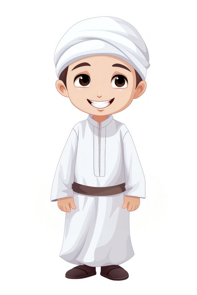 happy muslim little boy cartoon | Premium Photo Illustration - rawpixel