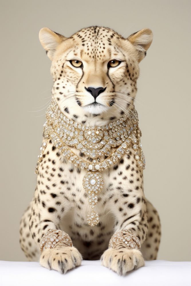 Cheetah wildlife leopard jewelry. AI | Free Photo - rawpixel