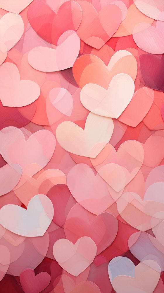 Y2K pink hearts abstract shape | Free Photo Illustration - rawpixel