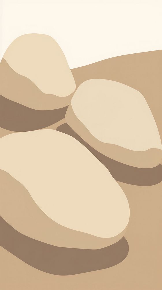 Rocks sitting top white surface | Free Photo Illustration - rawpixel