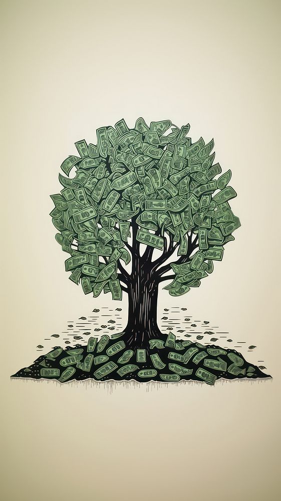 Money tree drawing sketch plant. | Premium Photo Illustration - rawpixel