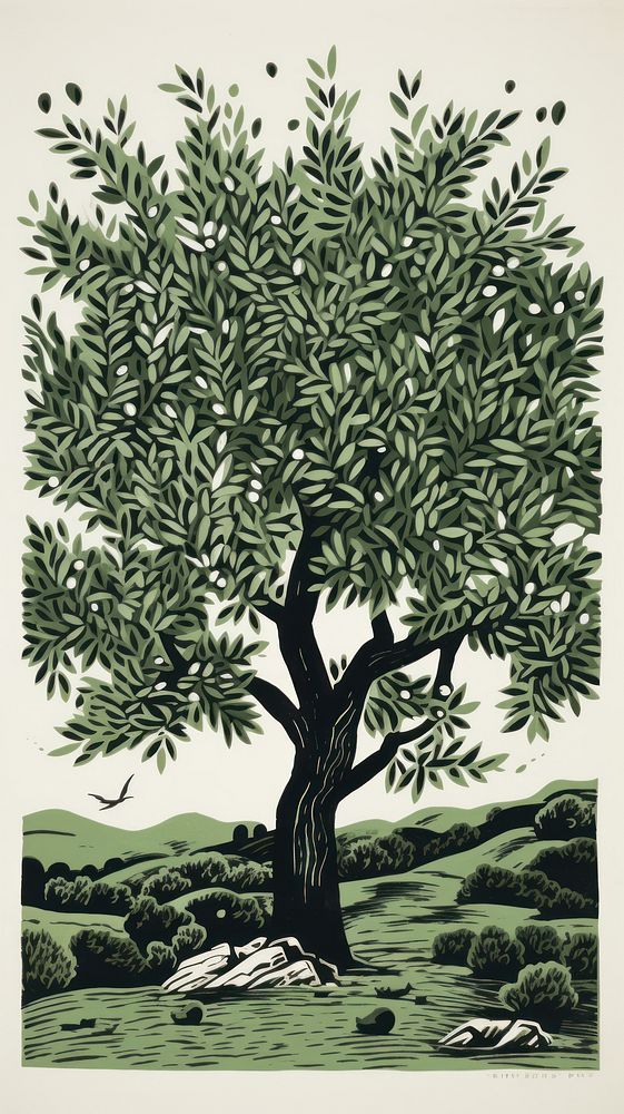 Olive tree drawing nature outdoors. | Premium Photo Illustration - rawpixel