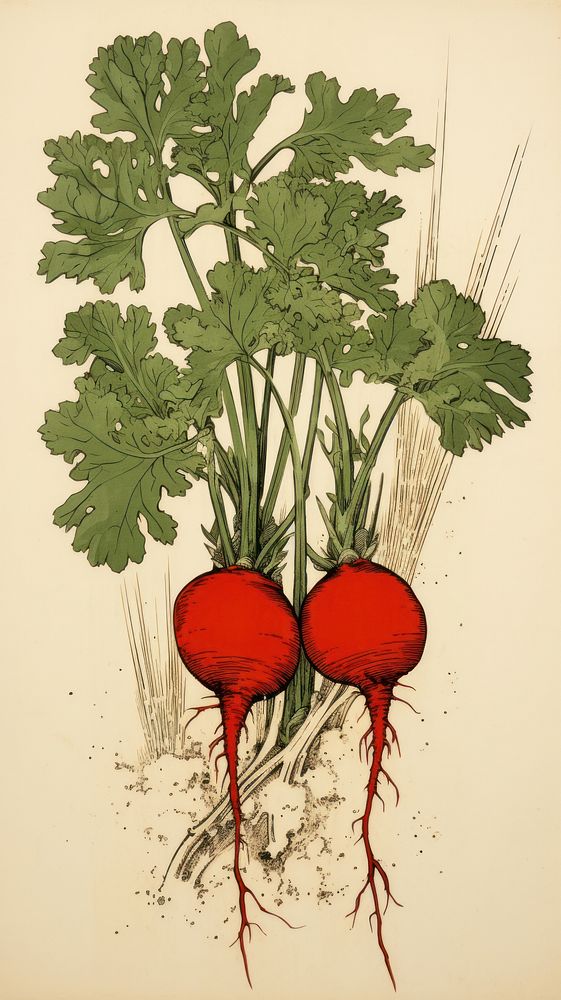 Daikon vegetable drawing radish. AI | Free Photo Illustration - rawpixel