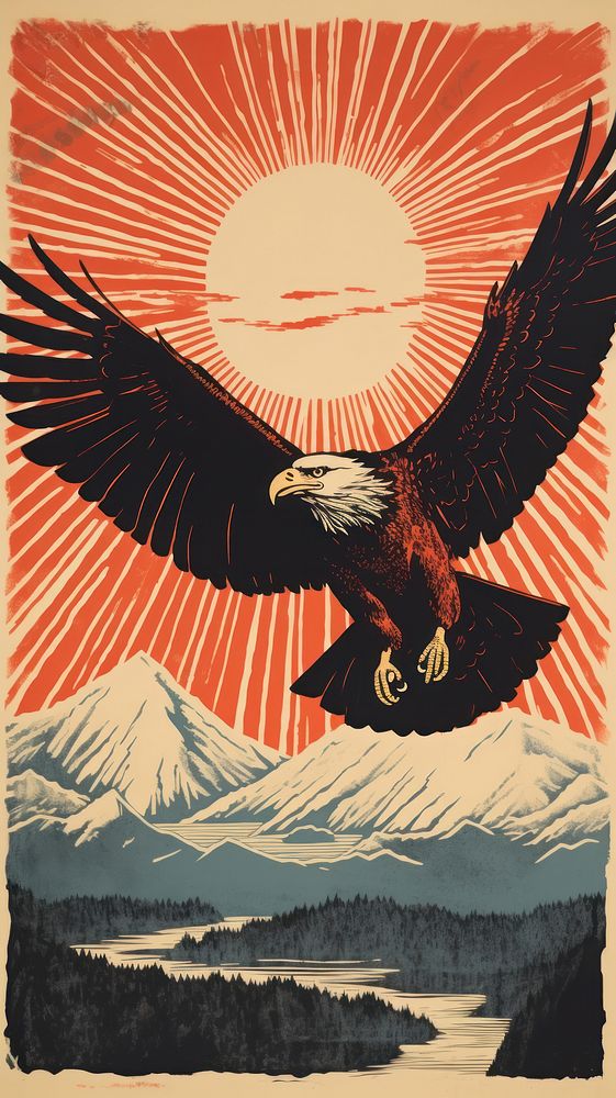 Eagles flying vulture drawing nature. | Free Photo Illustration - rawpixel