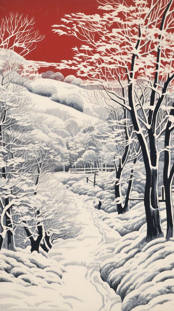 English winter scene nature outdoors | Premium Photo Illustration ...