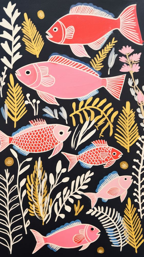 Fish pattern nature animal. AI | Premium Photo Illustration - rawpixel