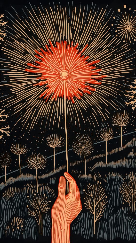 Hands holding fireworks nature art | Free Photo Illustration - rawpixel