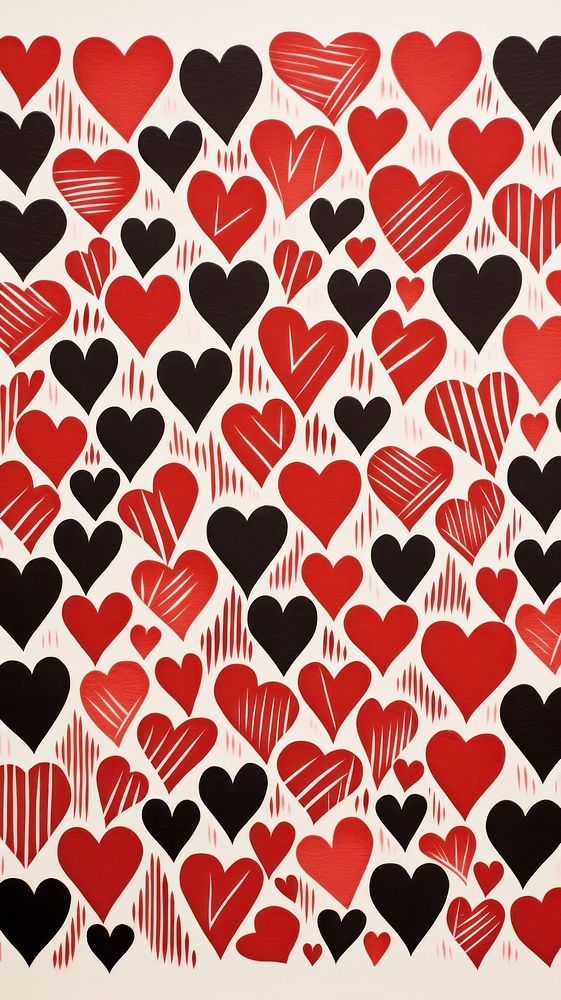 Hearts pattern drawing line. AI | Premium Photo Illustration - rawpixel