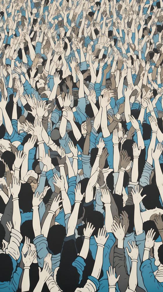 Large crowd cheering stadium drawing | Free Photo Illustration - rawpixel