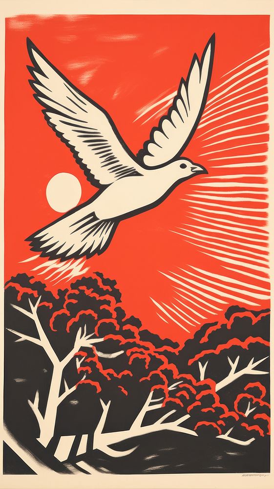 Peace doves flying painting drawing | Free Photo Illustration - rawpixel