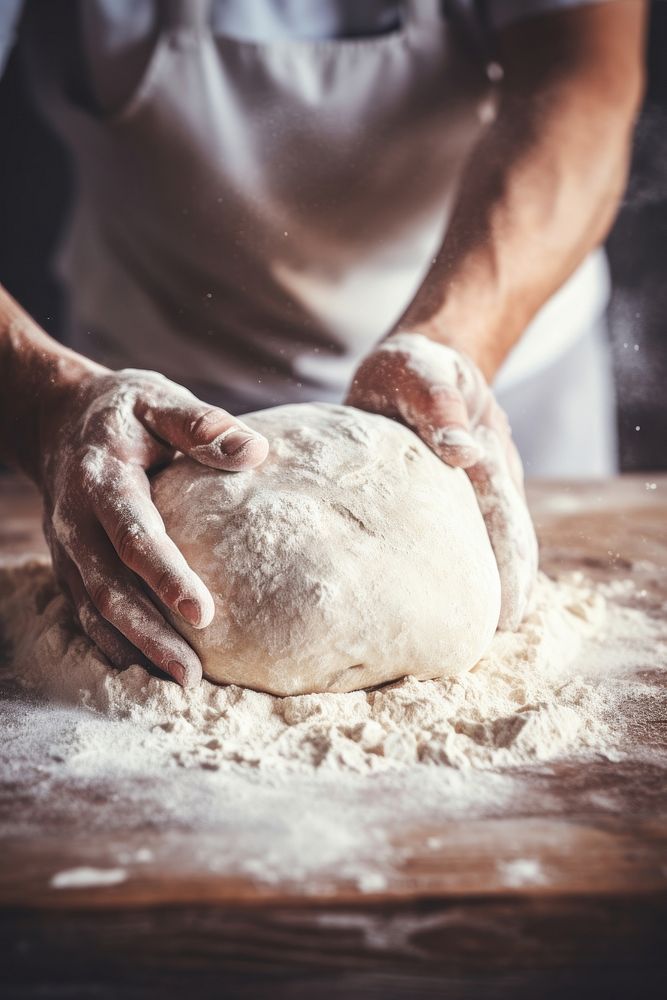 Hand kneading bread dough cooking | Free Photo - rawpixel