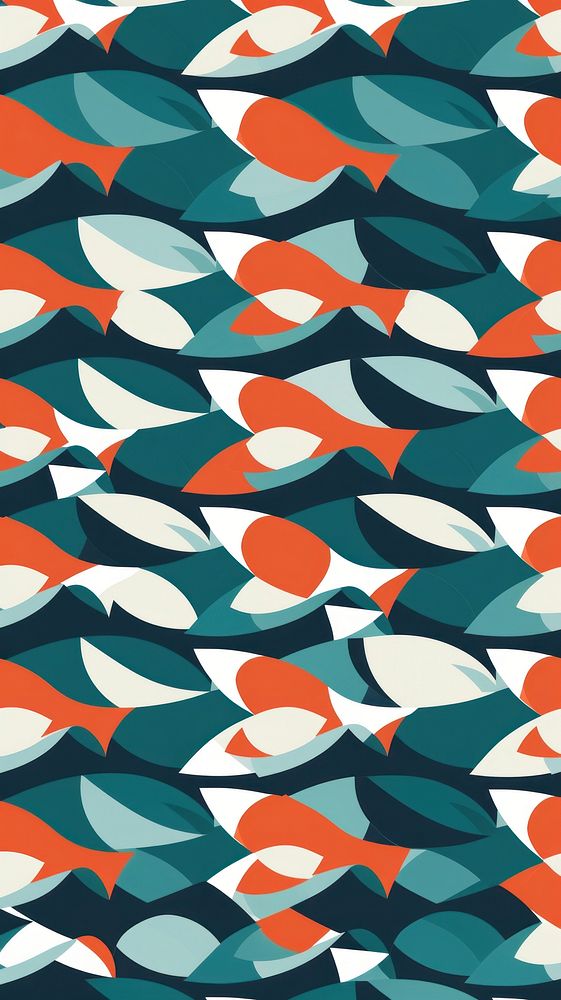 Fish pattern backgrounds repetition. AI | Free Photo Illustration ...