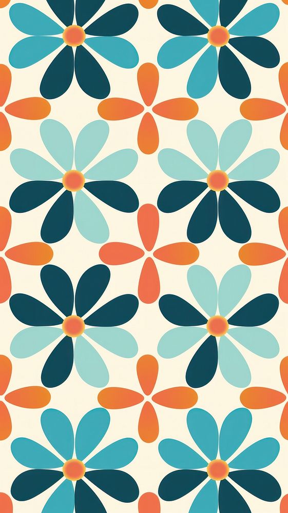 Flower pattern backgrounds repetition. AI | Premium Photo Illustration ...